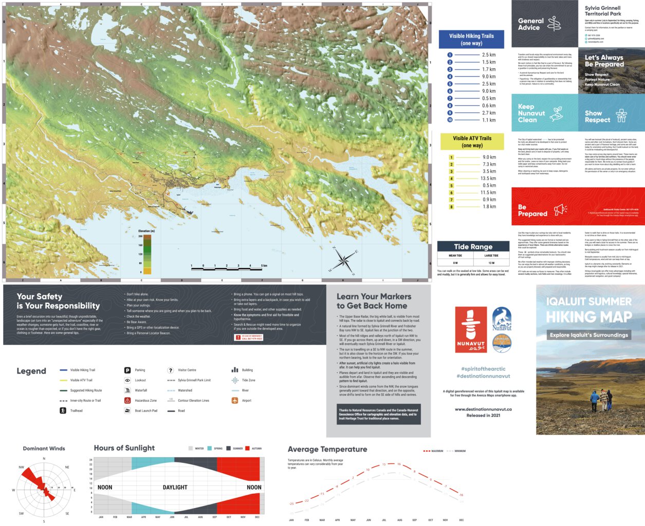 Iqaluit Summer Hiking Map by Destination Nunavut | Avenza Maps