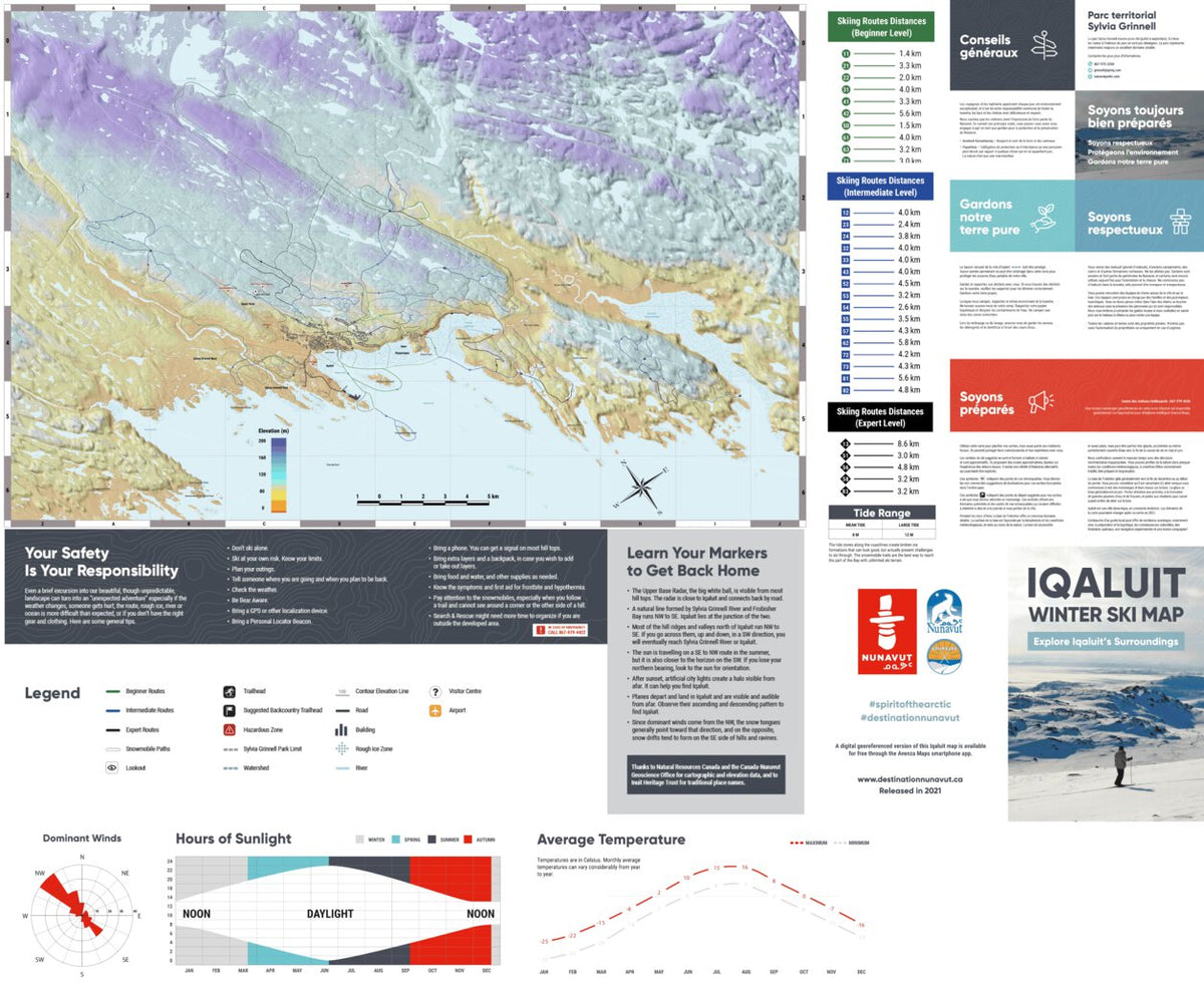 Iqaluit Winter Ski Map by Destination Nunavut | Avenza Maps