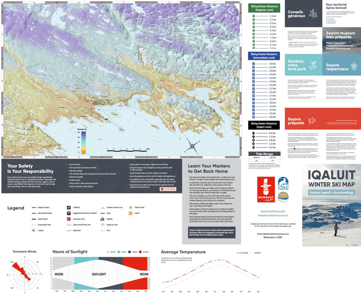 Iqaluit Winter Ski Map by Destination Nunavut | Avenza Maps