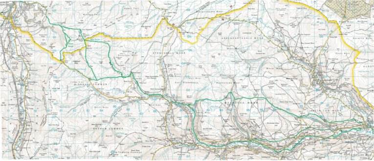 Coast 2 Coast Challenge Map 5 Nine Standards (Kirkby Stephen) to Reeth ...