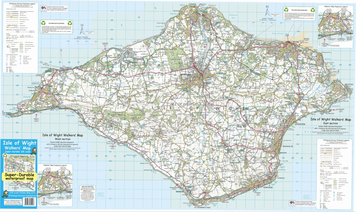 Isle of Wight Walkers Map by Discovery Walking Guides Ltd | Avenza Maps