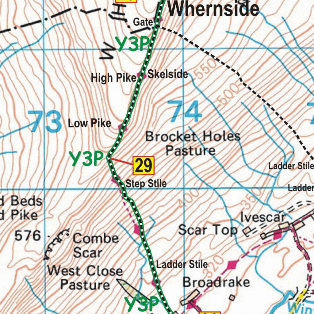 Yorkshire 3 Peaks Challenge Map by Discovery Walking Guides Ltd ...
