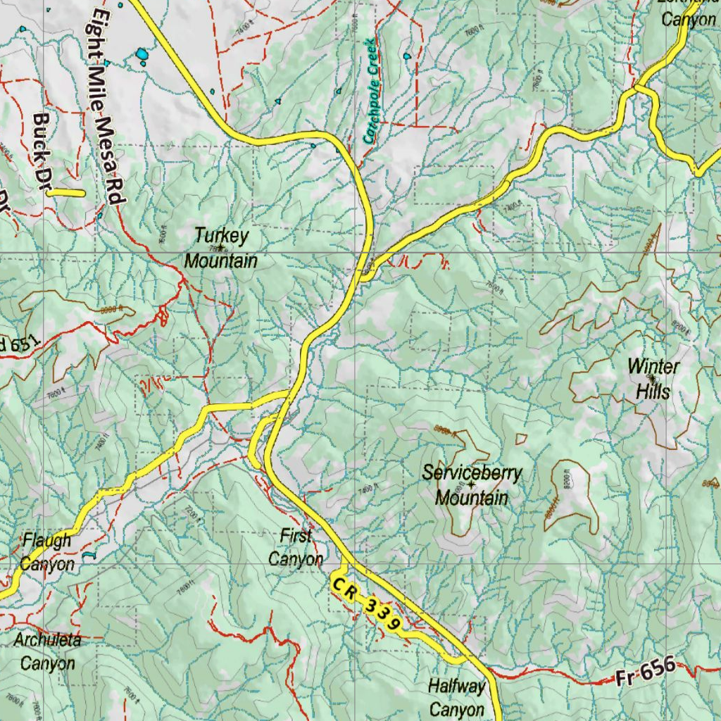 Topographical Map for CO Unit 78 by Divas de la Caza | Avenza Maps