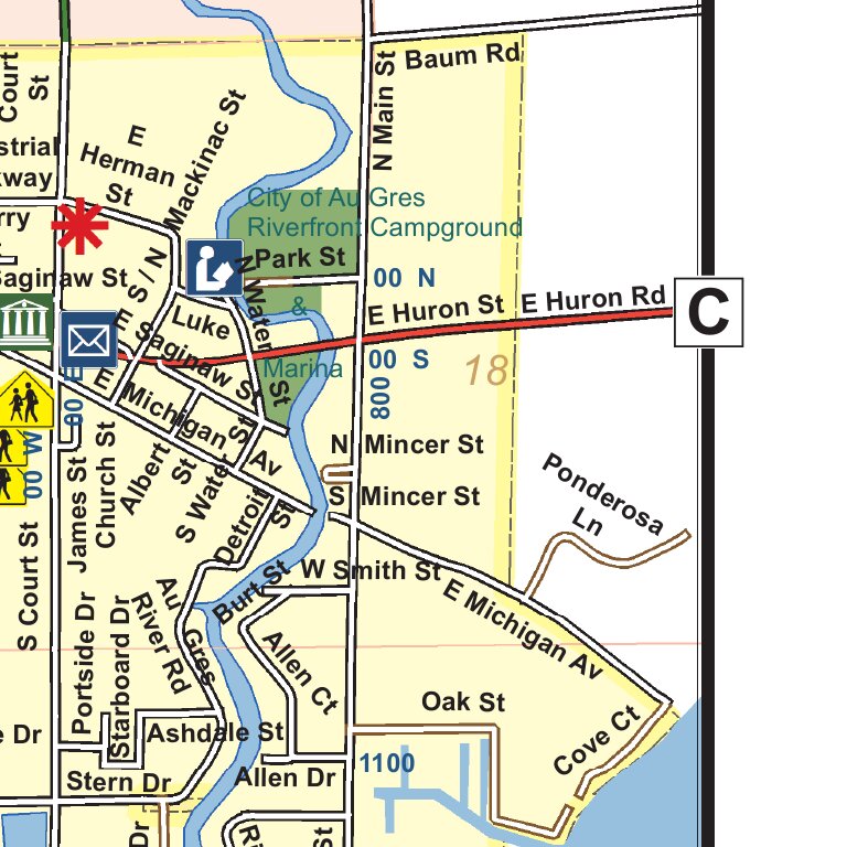 Au Gres Township, Arenac County, MI Map by Donald Dale Milne | Avenza Maps