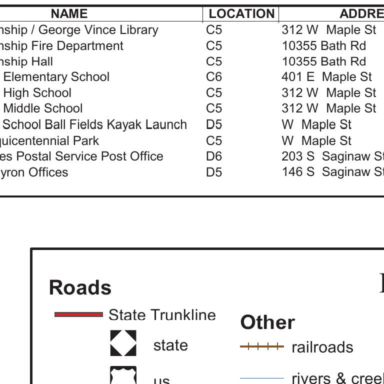 Burns Township and Village of Byron, Shiawassee County, Michigan Map by ...