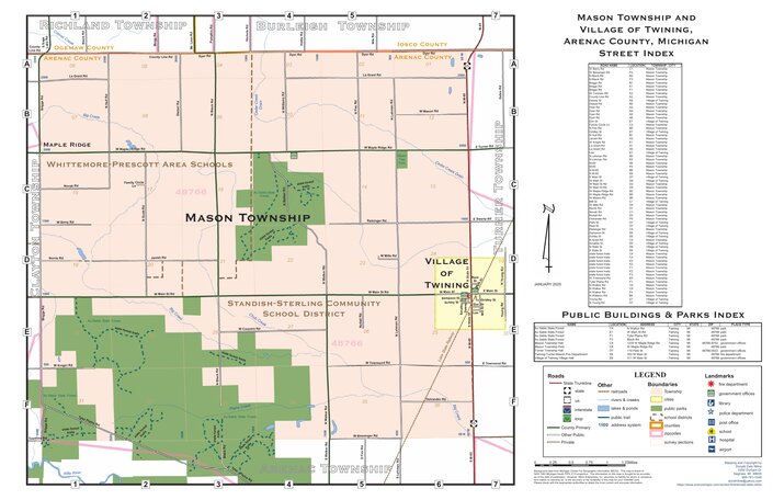 Mason Township, Arenac County, MI Map by Donald Dale Milne | Avenza Maps