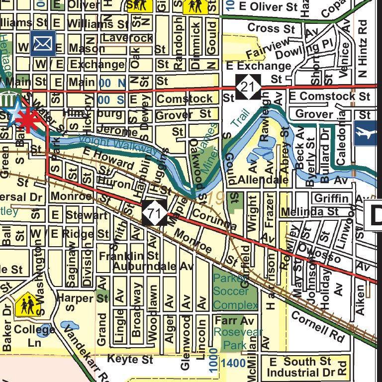 Owosso Township and City of Owosso, Shiawassee County, Michigan Map by ...
