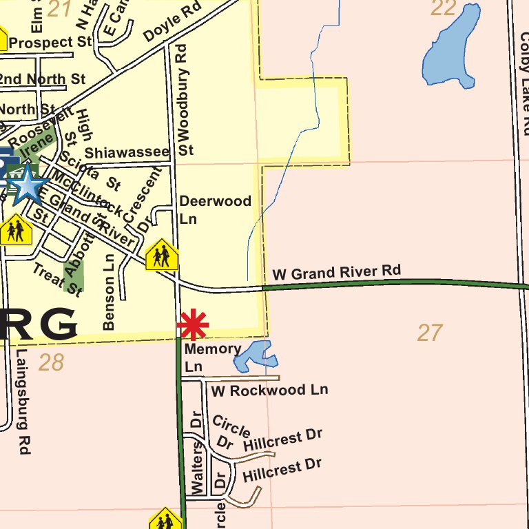 Sciota Township and City of Laingsburg, Shiawassee County, Michigan Map ...