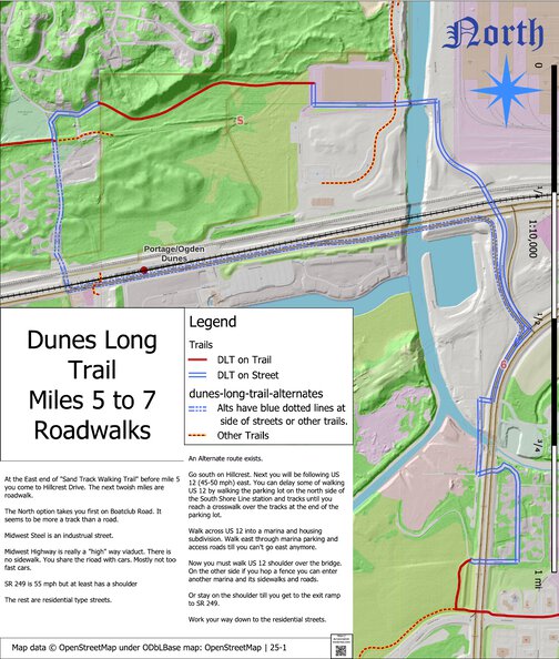 Mile 5-7 Roadwalks Map by Dunes Long Trail | Avenza Maps