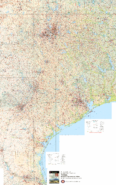 Large Map Of East Texas Texas Wall Map BIG TEX Large 46 X 46 Inch