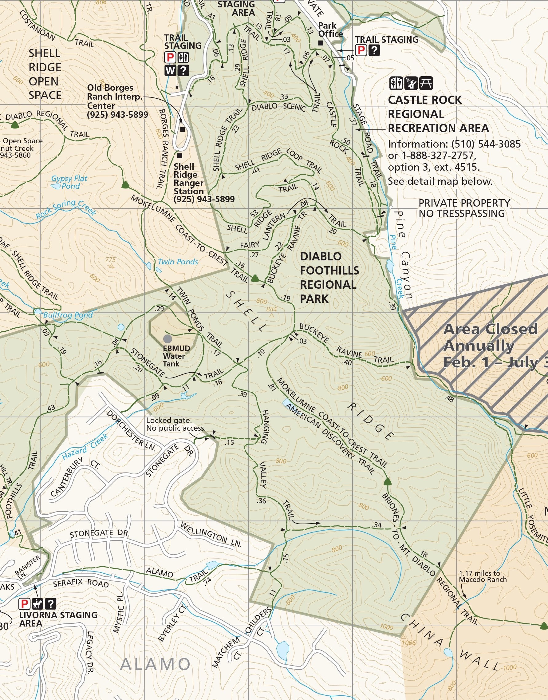 Diablo Foothills Regional Park Map by EBRPD | Avenza Maps