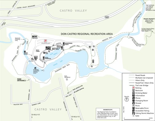 Don Castro Regional Recreation Area Map by EBRPD | Avenza Maps