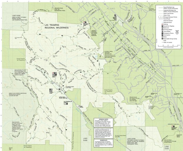 Las Trampas Regional Wilderness Map by EBRPD | Avenza Maps