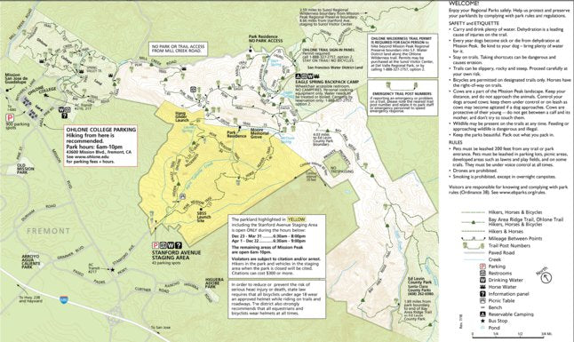 Mission Peak Regional Preserve Map by EBRPD | Avenza Maps