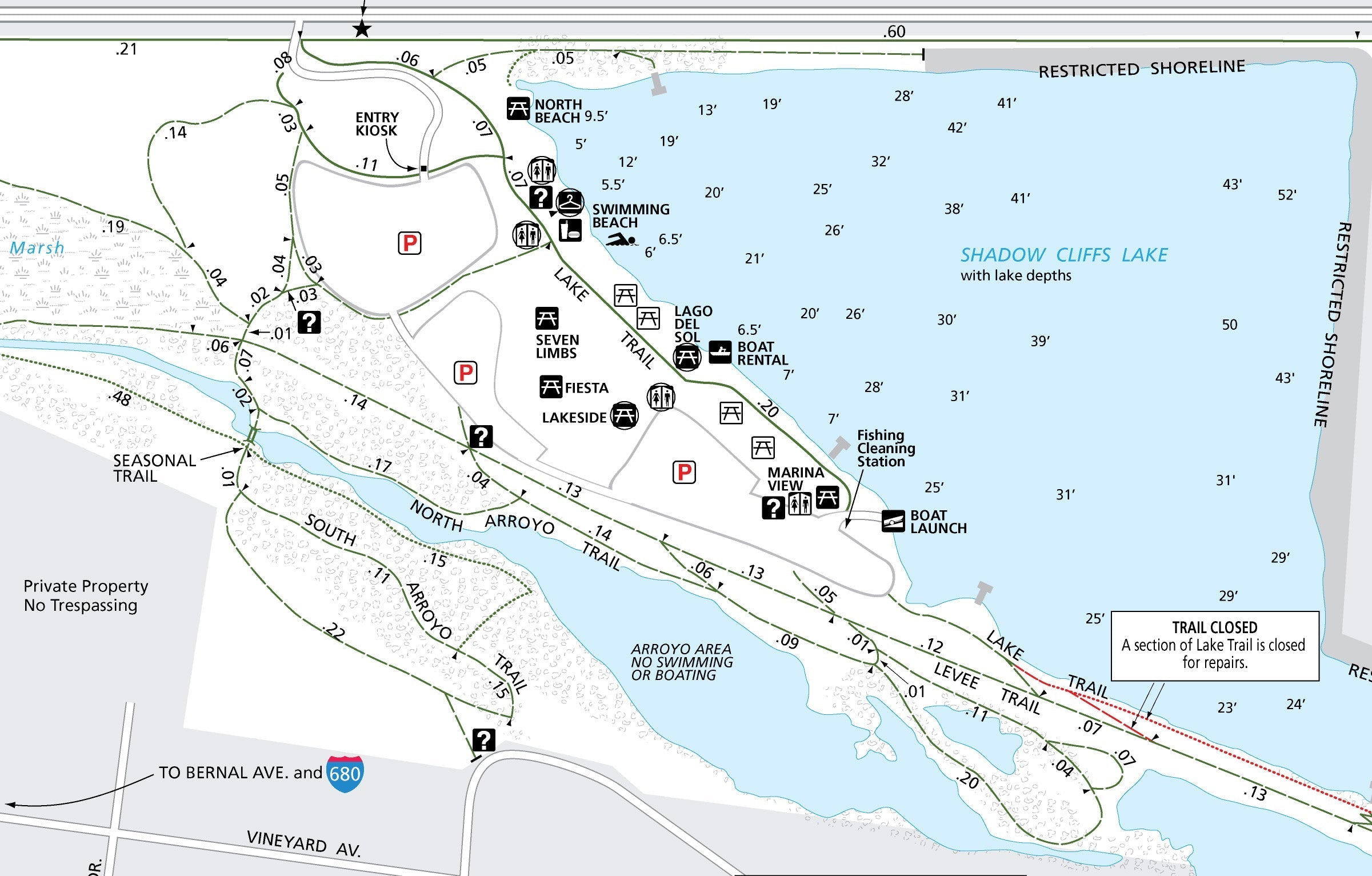 Shadow Cliffs Regional Recreation Area Map by EBRPD | Avenza Maps