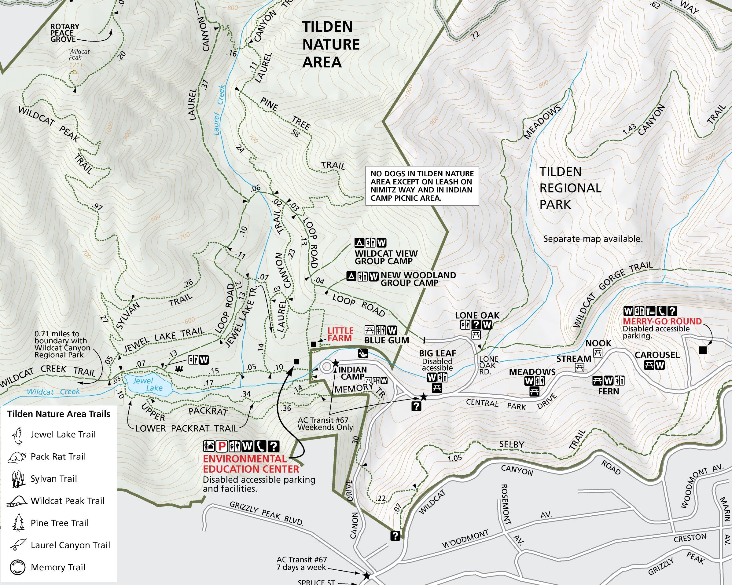 Tilden Nature Area Map by EBRPD | Avenza Maps