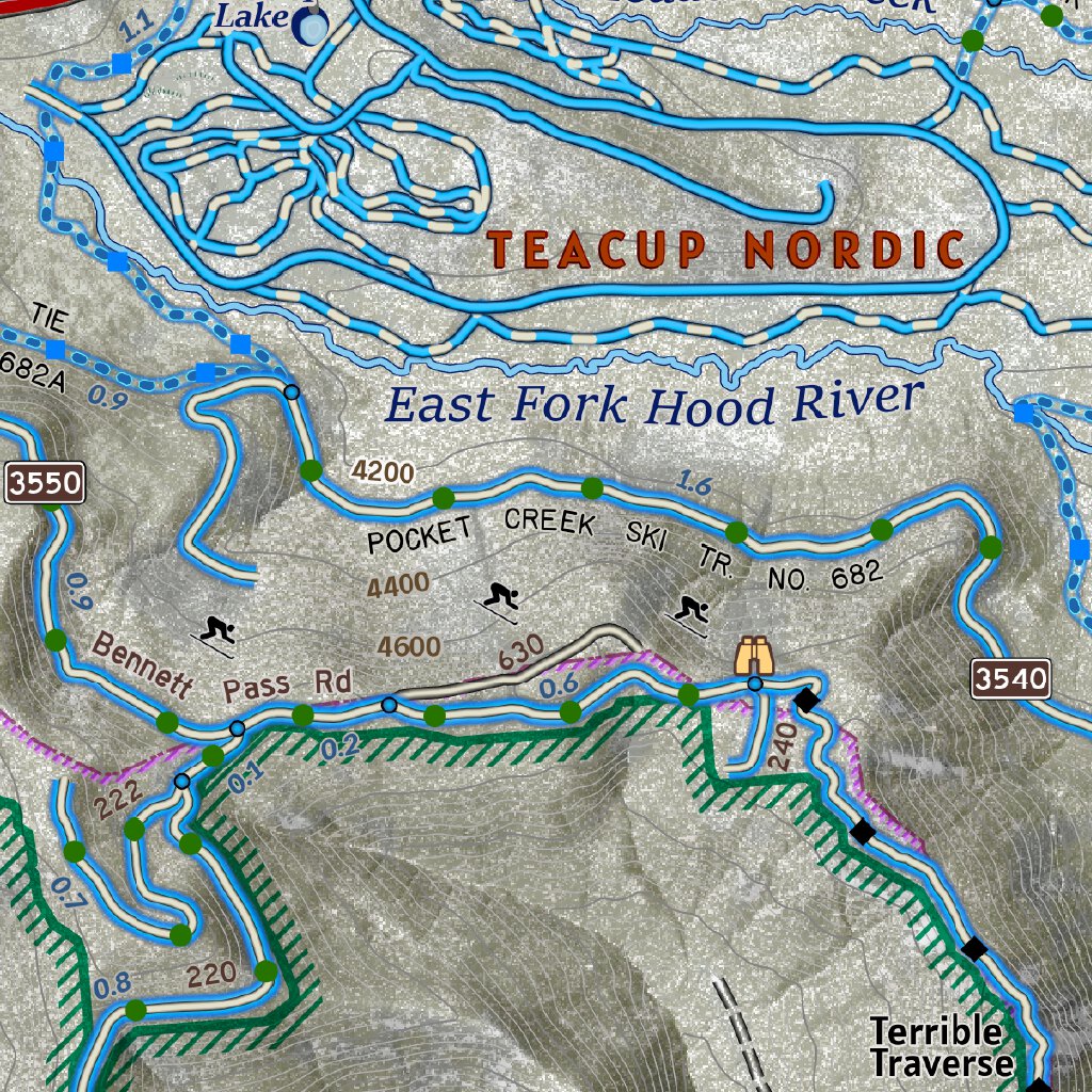 Mount Hood National Forest Winter Recreation Trails and Travel Map by ...