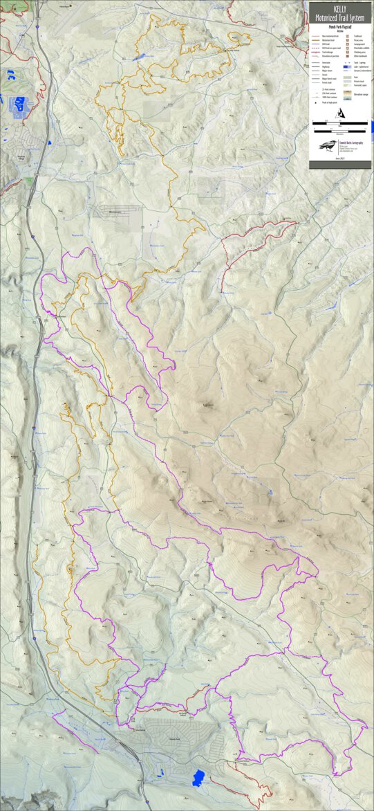 Kelly Motorized Trail System Map by Emmitt Barks Cartography | Avenza Maps