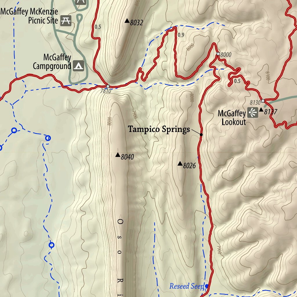 Zuni Mountains Trails Map by Emmitt Barks Cartography | Avenza Maps