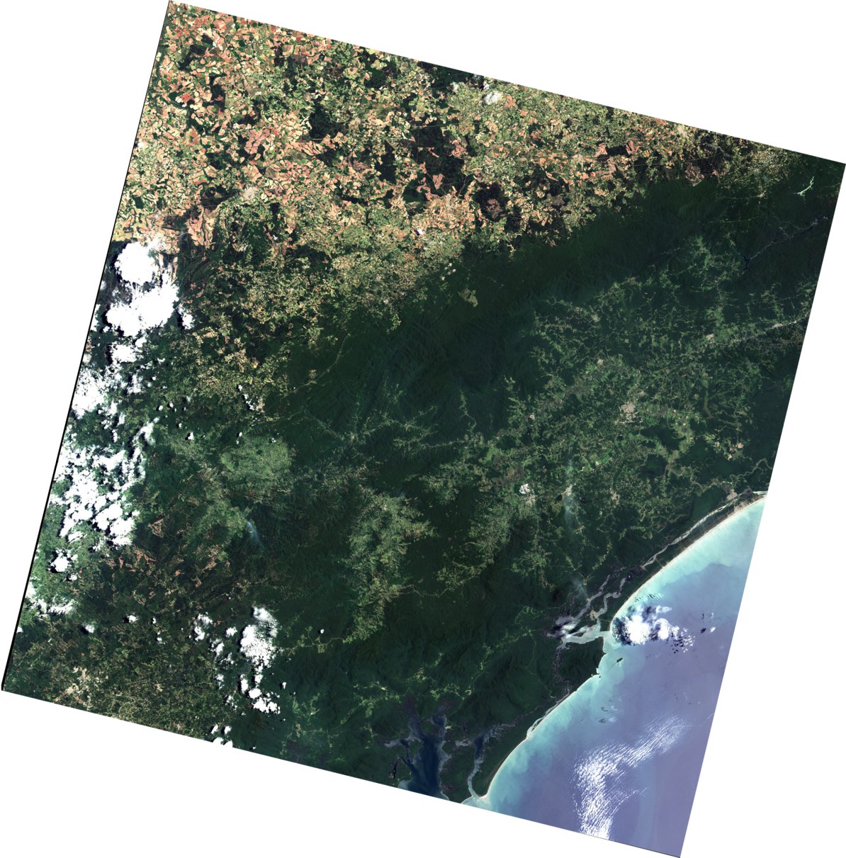Litoral Sul -SP Iguape e Cananéia - Brazil, 15 m resolution Satelite ...