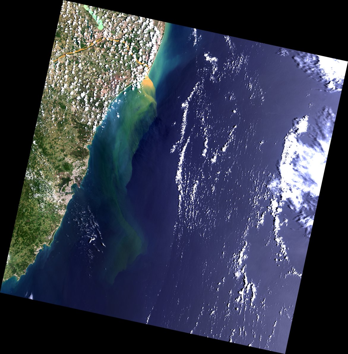 Rio Doce River 40 days after pollution by SAMARCO DAM in 16Dec2015 Map ...
