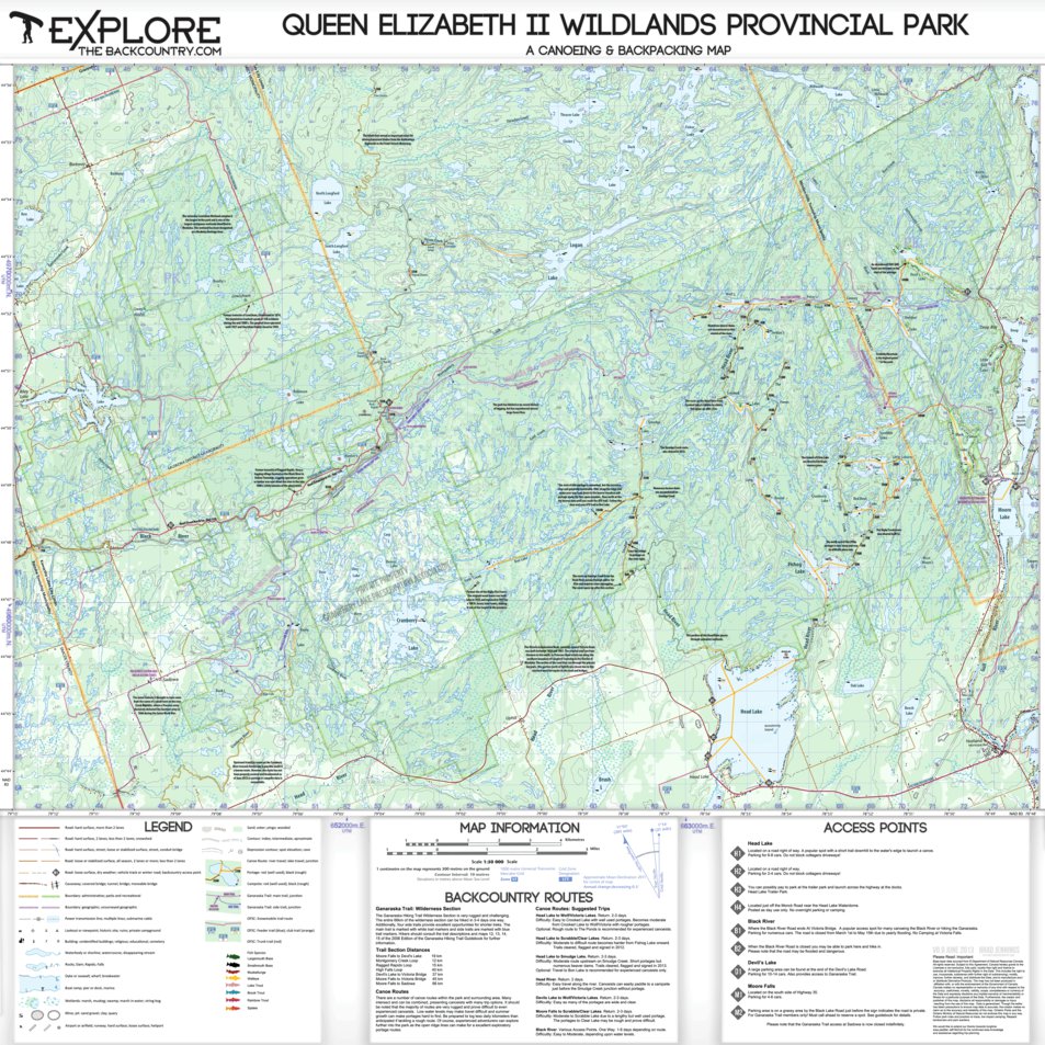Queen Elizabeth II Wildlands Provincial Park Backcountry Map V0.9 by ...