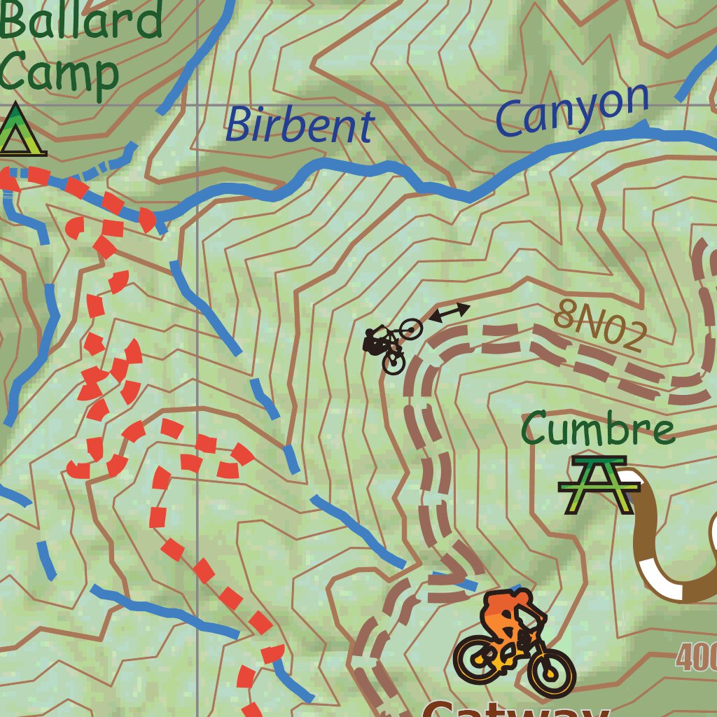 Santa Barbara Outdoor Recreation Topo Map - Figueroa Mountain Map Inset ...