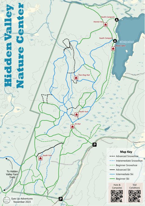 Hidden Valley Nature Center Map by Eyes Up Adventures | Avenza Maps