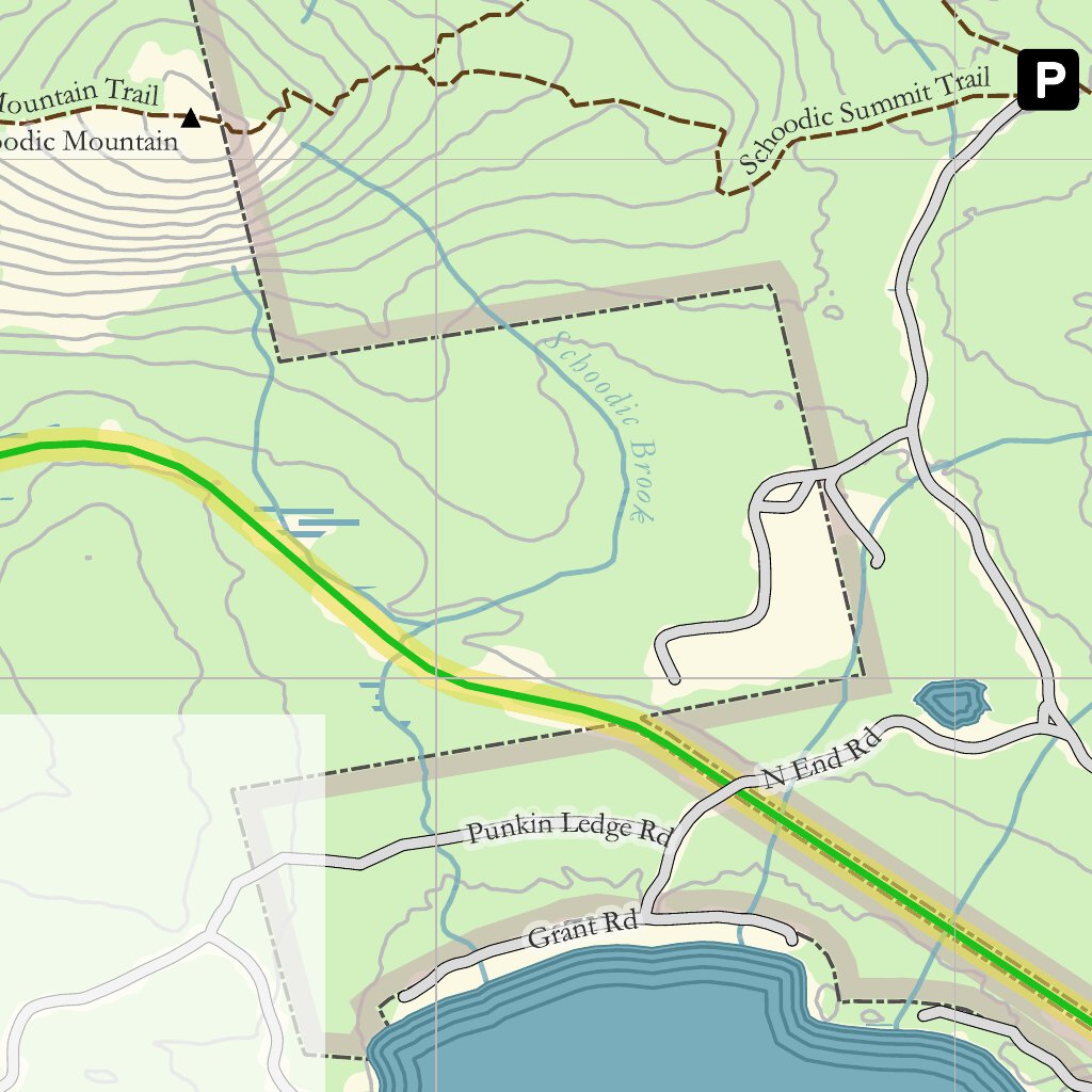 Tunk Mountain, Donnell Pond Public Lands Map by Eyes Up Adventures ...
