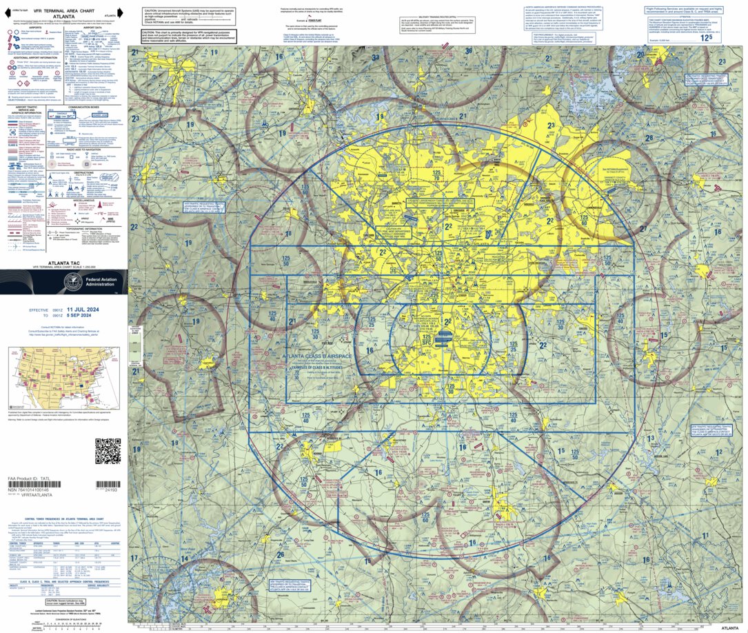 Atlanta TAC Map by FAA: Federal Aviation Administration | Avenza Maps