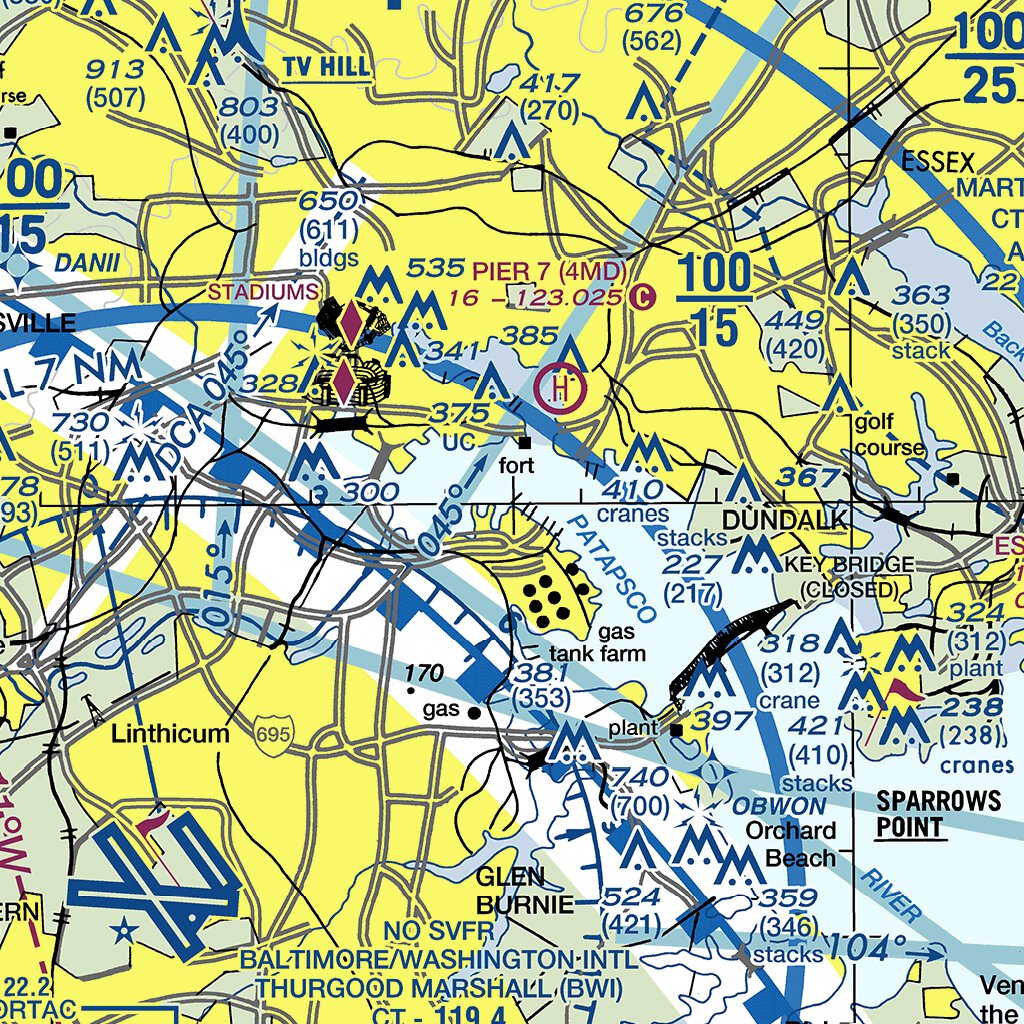 Baltimore-Washington TAC Map by FAA: Federal Aviation Administration ...