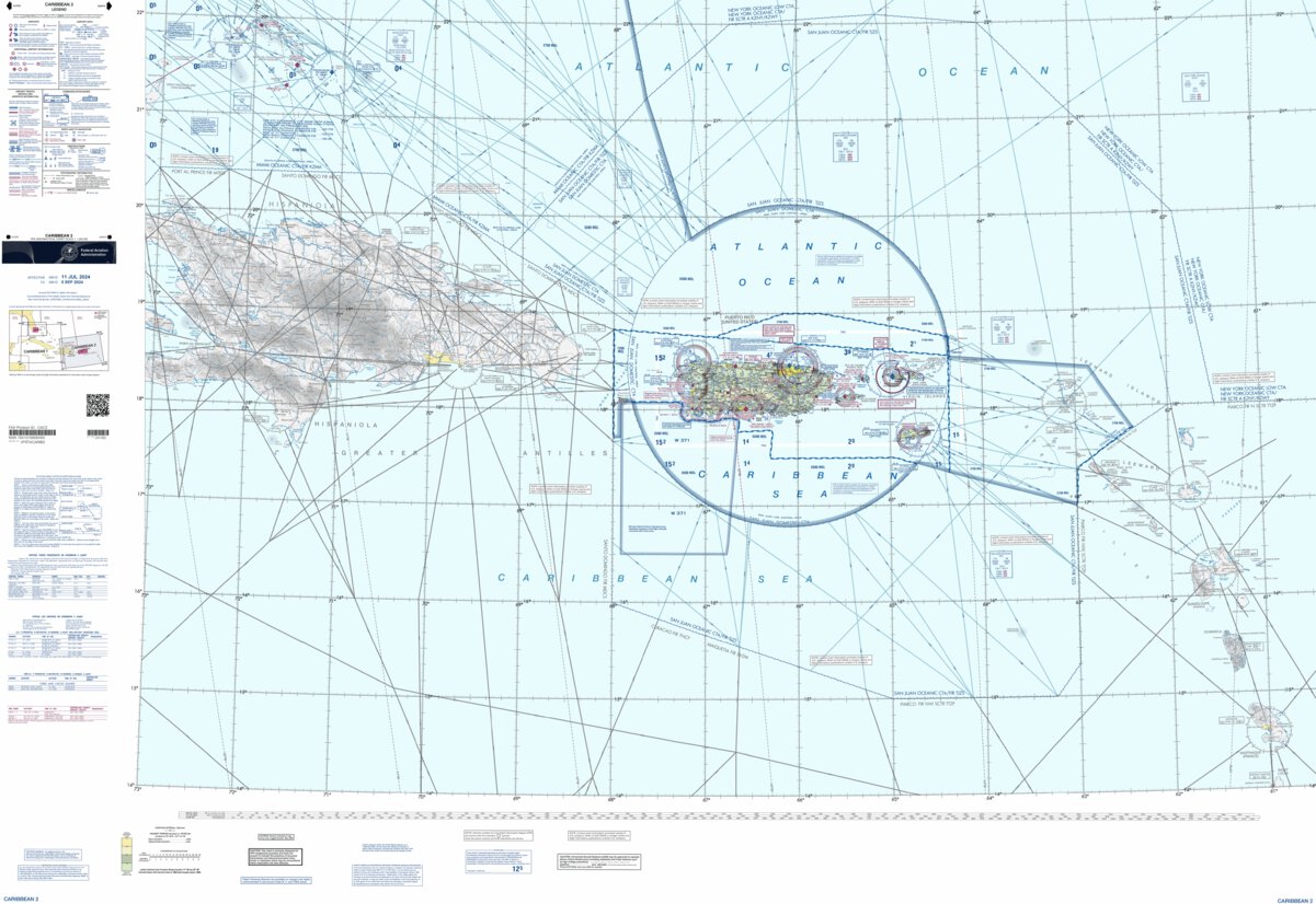 Caribbean 2 VFR Chart Map by FAA: Federal Aviation Administration ...