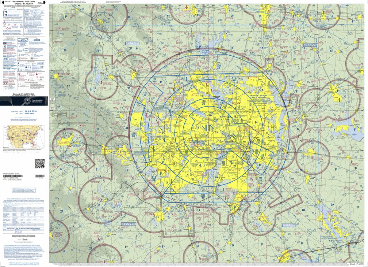 Dallas-Ft Worth TAC Map by FAA: Federal Aviation Administration ...