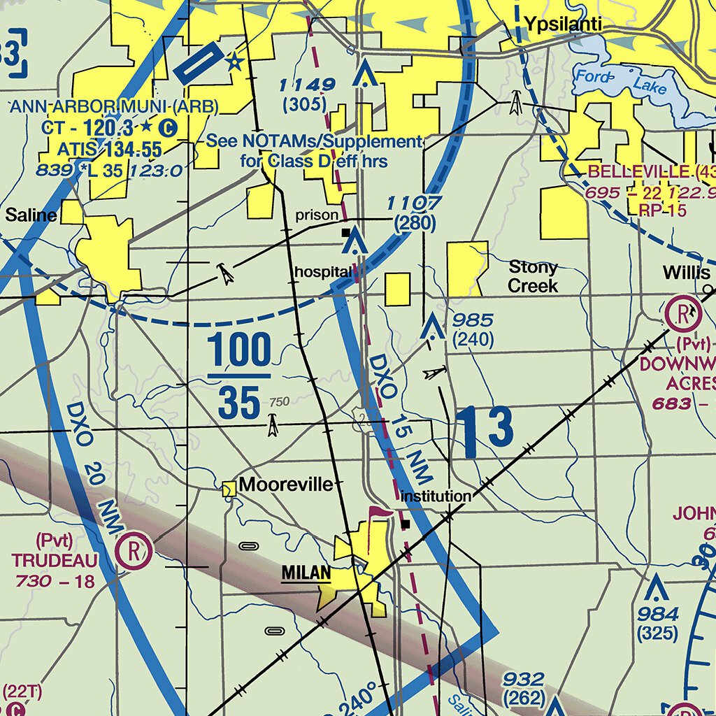 Detroit TAC Map by FAA: Federal Aviation Administration | Avenza Maps
