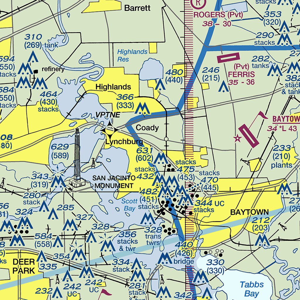 Houston TAC Map by FAA: Federal Aviation Administration | Avenza Maps