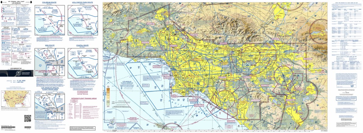 Los Angeles TAC Map by FAA: Federal Aviation Administration | Avenza Maps