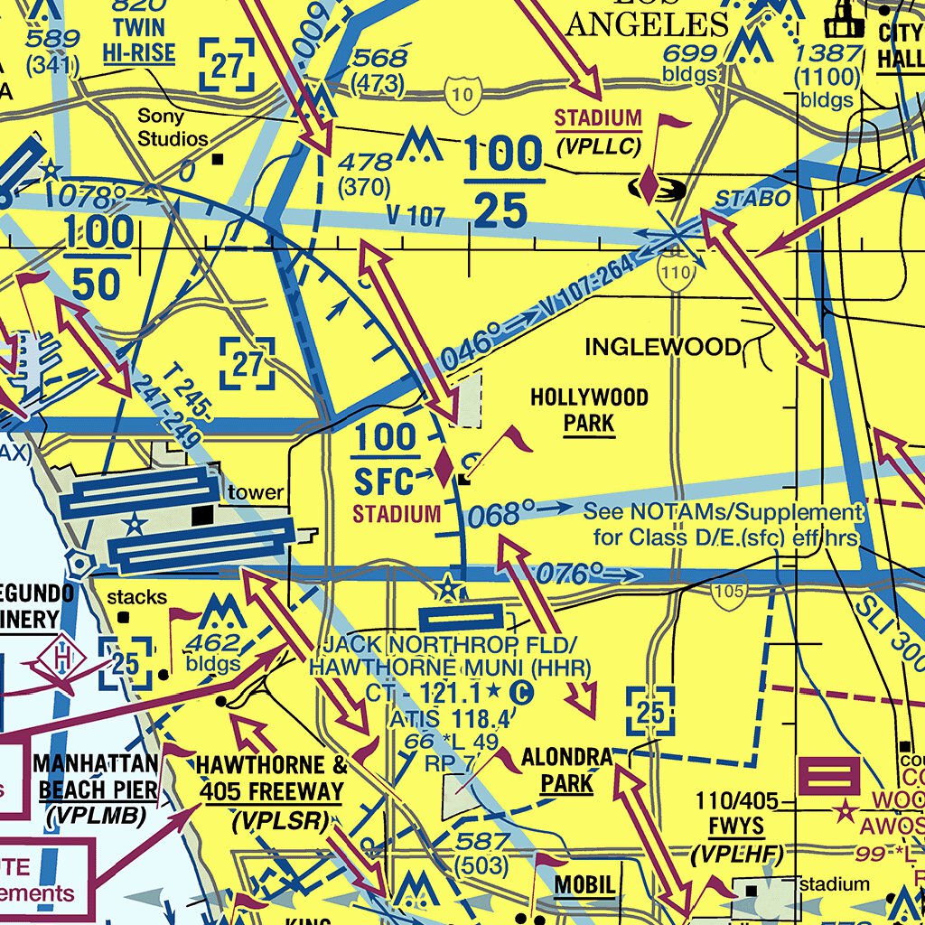 Los Angeles TAC Map by FAA: Federal Aviation Administration | Avenza Maps