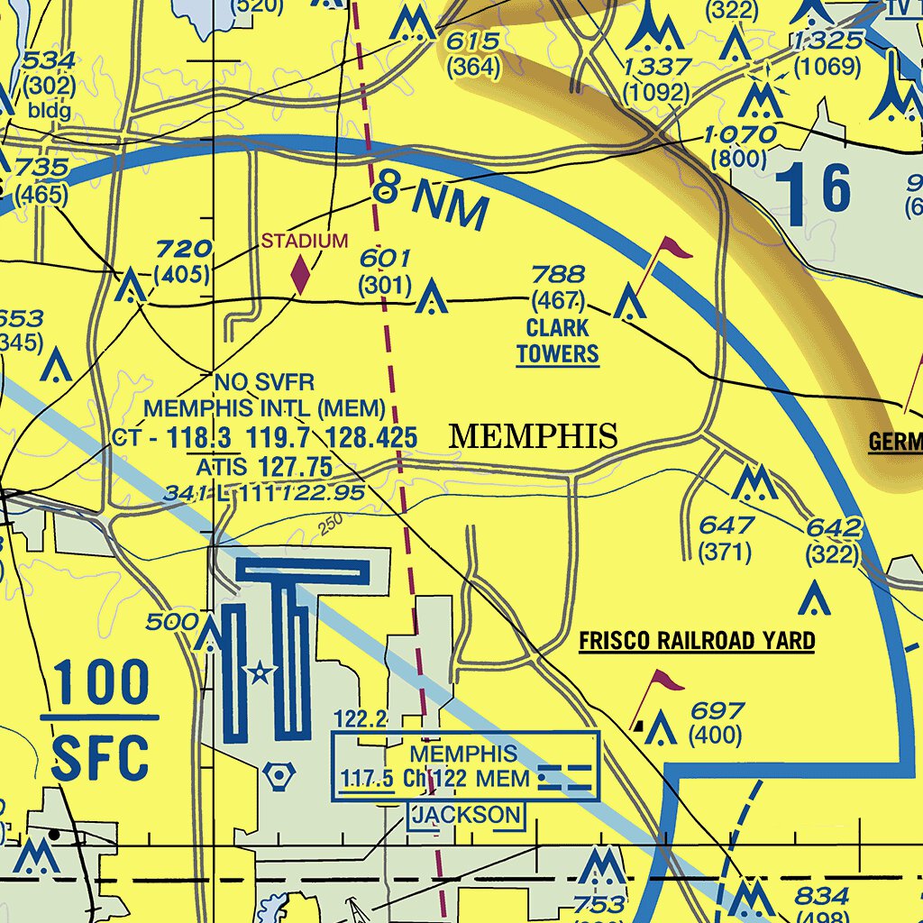 Memphis TAC Map by FAA: Federal Aviation Administration | Avenza Maps