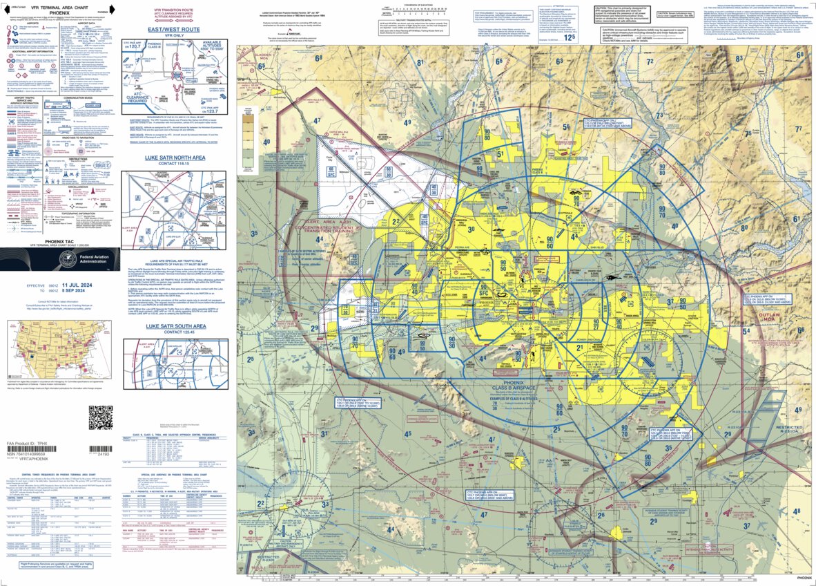Phoenix TAC Map by FAA: Federal Aviation Administration | Avenza Maps