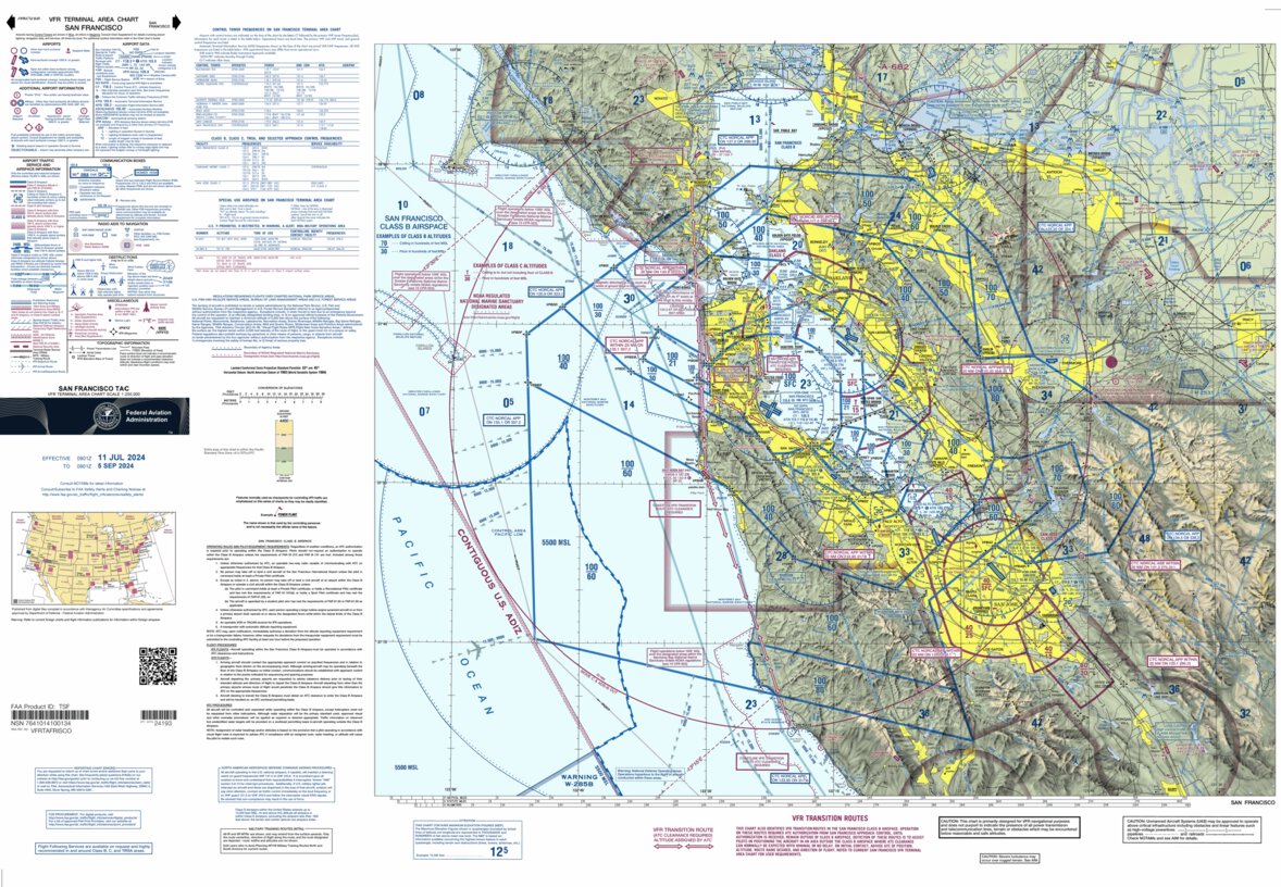 San Francisco TAC Map by FAA: Federal Aviation Administration | Avenza Maps
