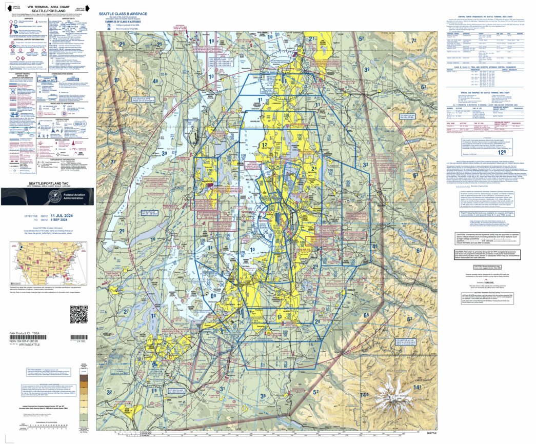 Seattle TAC Map by FAA: Federal Aviation Administration | Avenza Maps