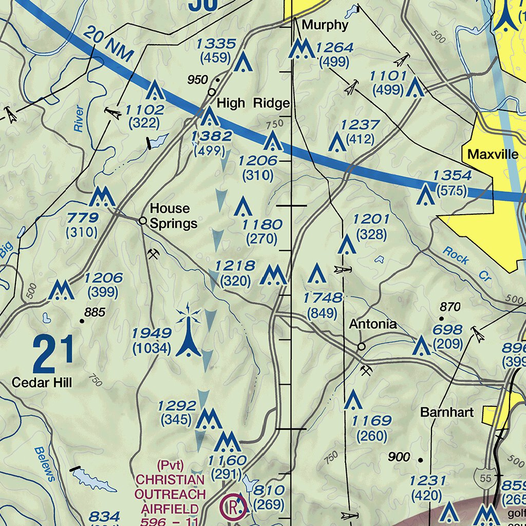 St Louis TAC Map by FAA: Federal Aviation Administration | Avenza Maps