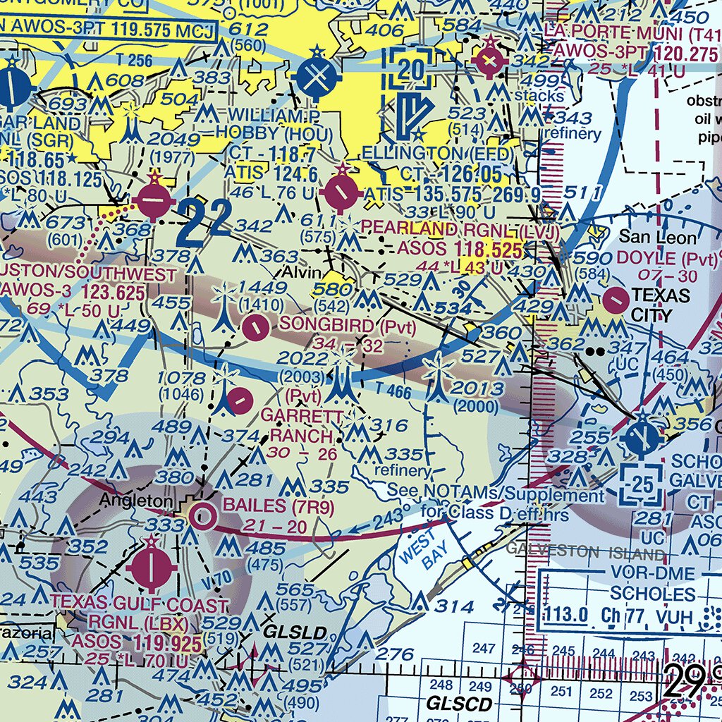 U.S. Gulf Coast HEL Map by FAA: Federal Aviation Administration ...