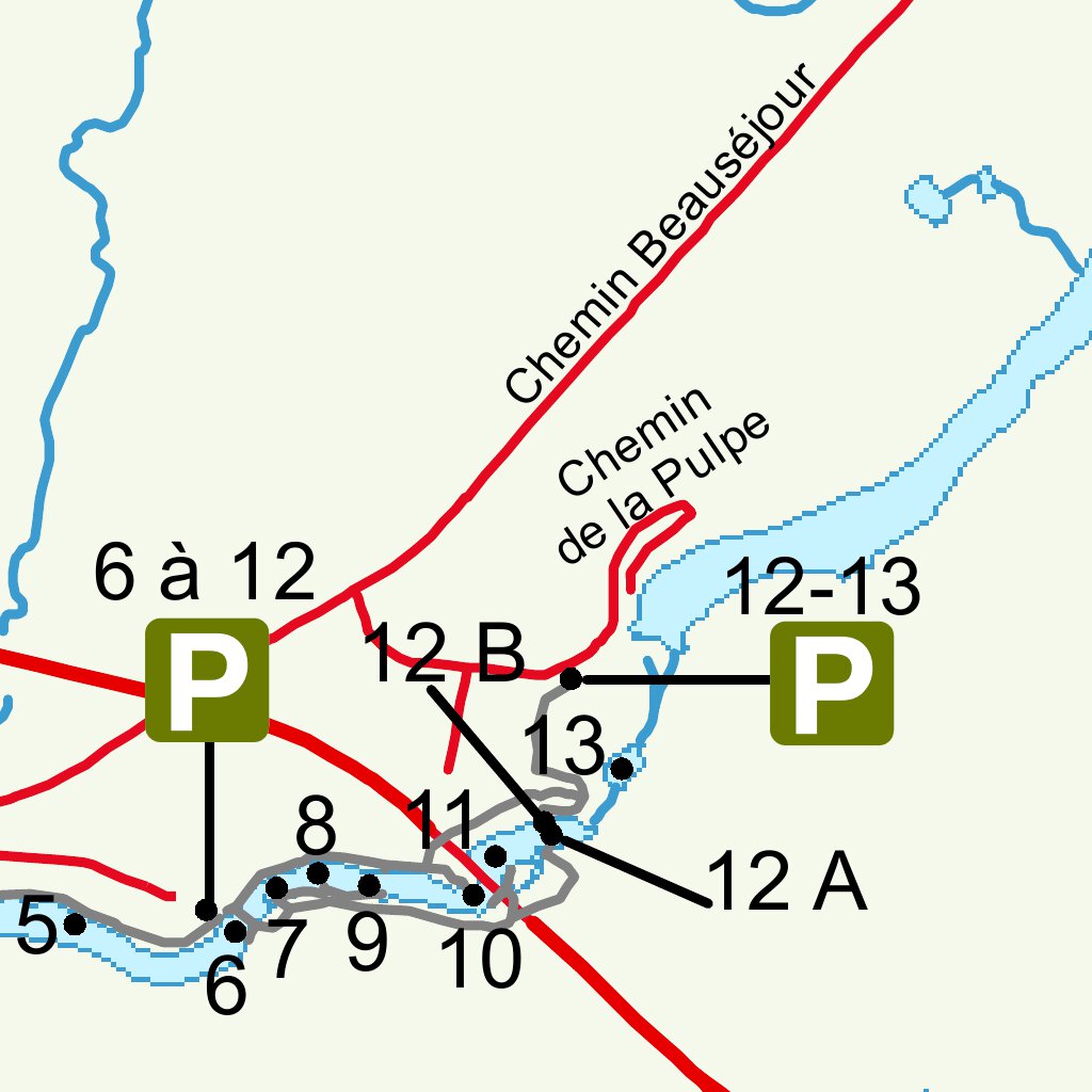 Rivière Rimouski ZecSaumon Map by Federation quebecoise pour le saumon ...