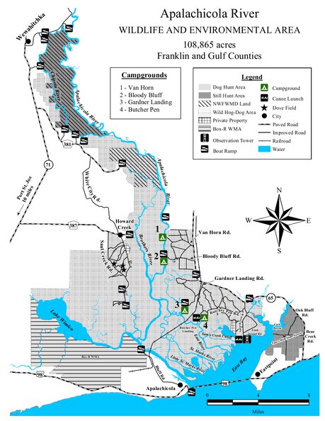 Apalachicola River WEA Brochure Map by Florida Fish and Wildlife ...