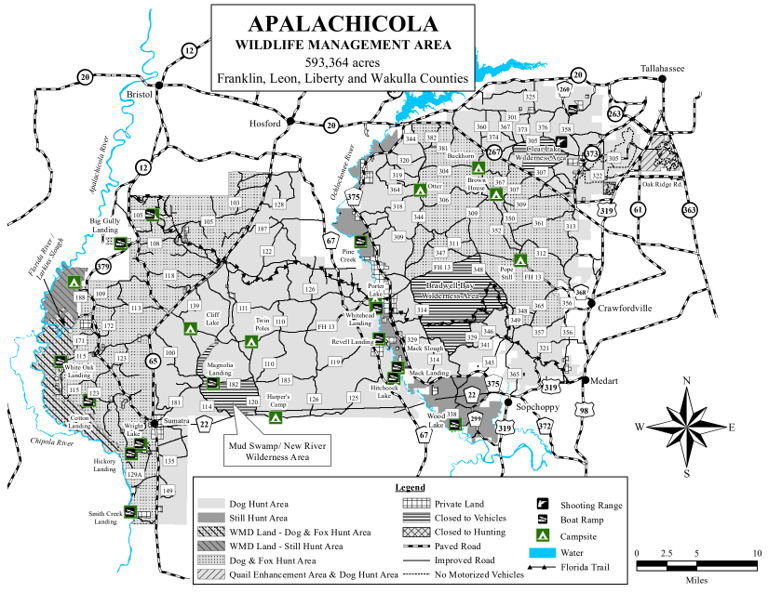 Apalachicola WMA Brochure Map by Florida Fish and Wildlife Conservation ...