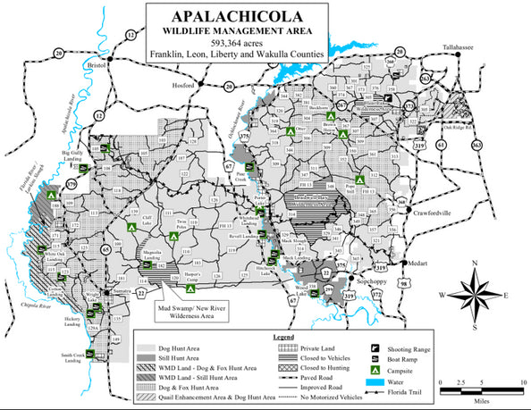 Apalachicola WMA Brochure Map by Florida Fish and Wildlife Conservation ...