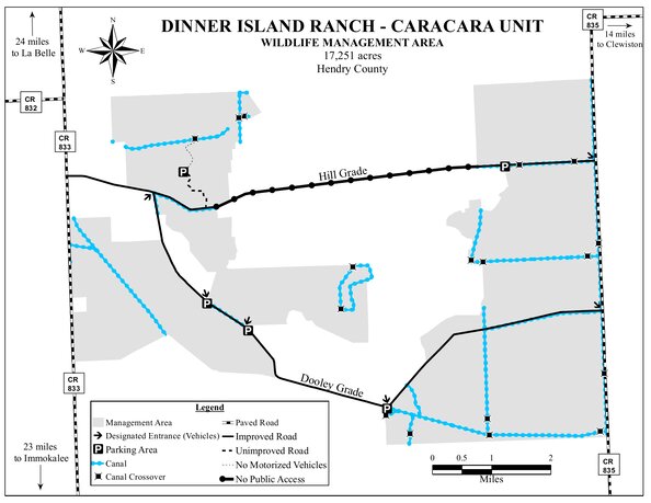 Dinner Island Ranch - Caracara Unit WMA Brochure Map by Florida Fish ...