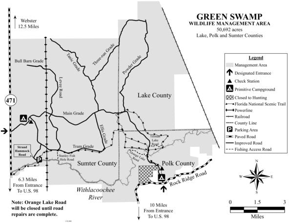 Green Swamp WMA Brochure Map by Florida Fish and Wildlife Conservation ...