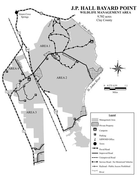 J.P. Hall Bayard Point WMA Brochure Map by Florida Fish and Wildlife ...